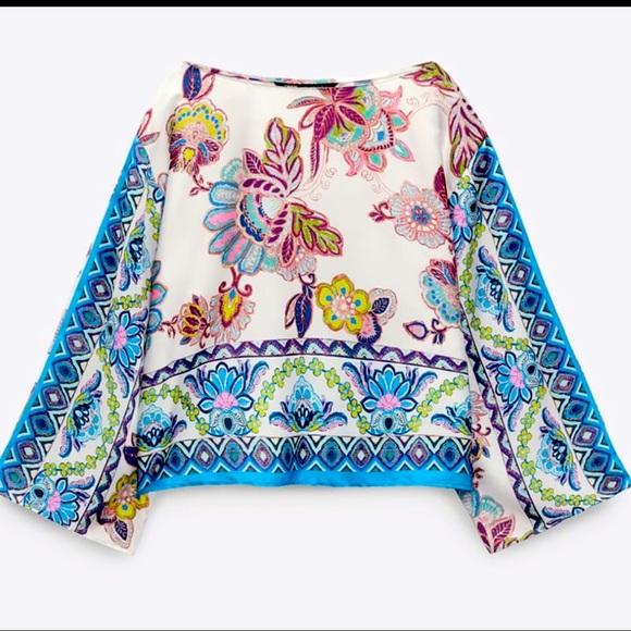 Zara | Tops | Zara Printed Top | Poshmark
